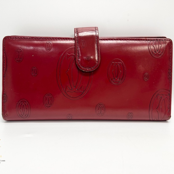 Cartier | Bags | Cartier Red Leather Wallet | Poshmark